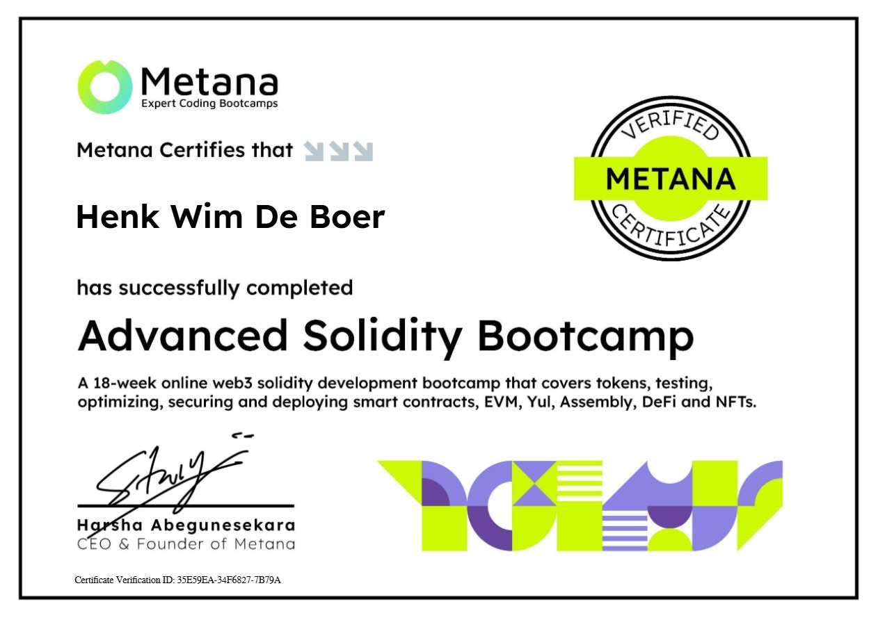 Certification Verification – Metana LMS